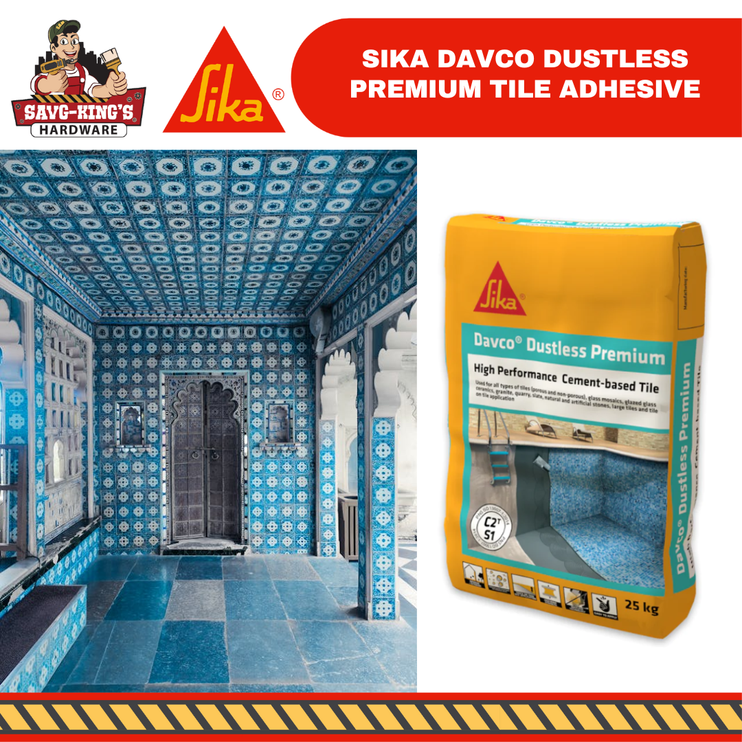 SIKA DAVCO DUSTLESS PREMIUM TILE ADHESIVE | SAVG-KING'S HARDWARE TRADING