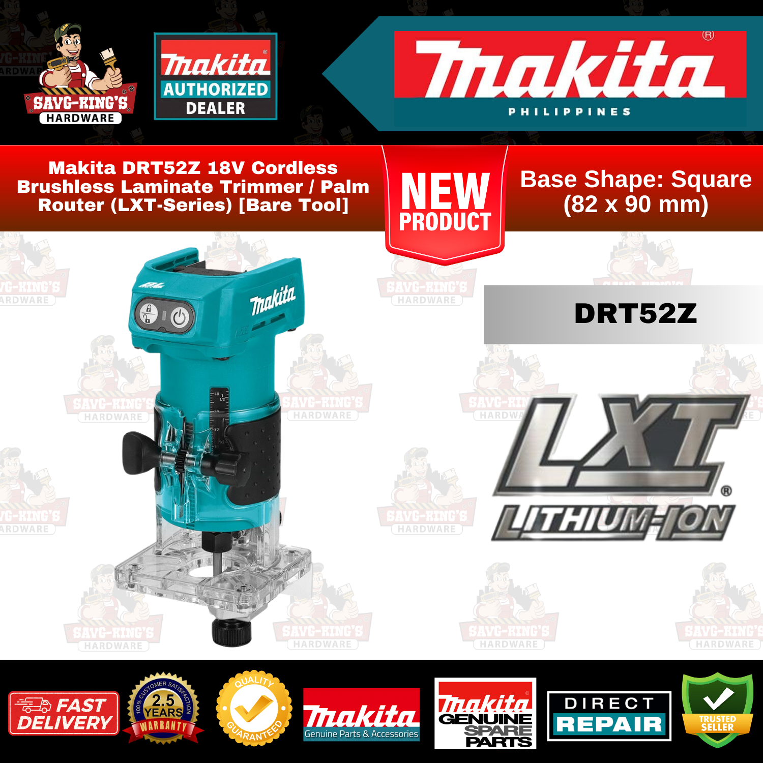Makita DRT52Z 18V Cordless Brushless Laminate Trimmer / Palm Router (LXT-Series) [Bare Tool ...