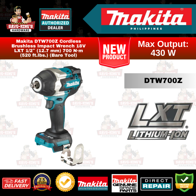 Makita DTW700Z Cordless Brushless Impact Wrench 18V LXT 1/2″ (12.7 mm ...