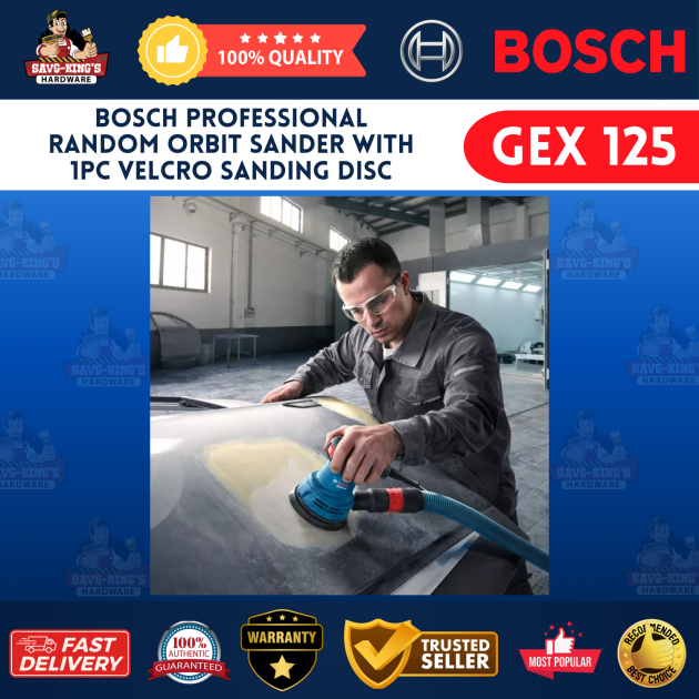 Bosch GEX 125 Professional Random Orbit Sander SAVG-KING'S HARDWARE TRADING