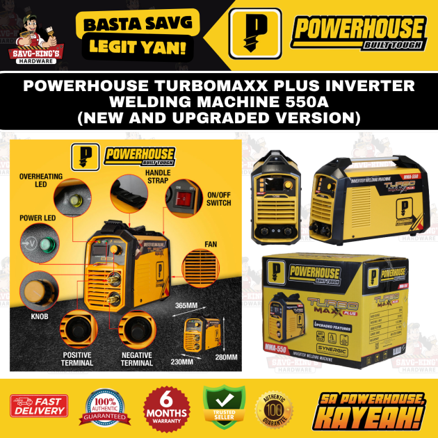 POWERHOUSE TURBOMAXX PLUS INVERTER WELDING MACHINE 550A (NEW AND ...