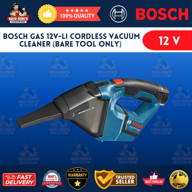 BOSCH GAS 12V-Li Cordless Vacuum Cleaner (Bare Tool Only) SAVG-KING'S ...