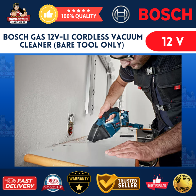 BOSCH GAS 12V-Li Cordless Vacuum Cleaner (Bare Tool Only) SAVG-KING'S ...