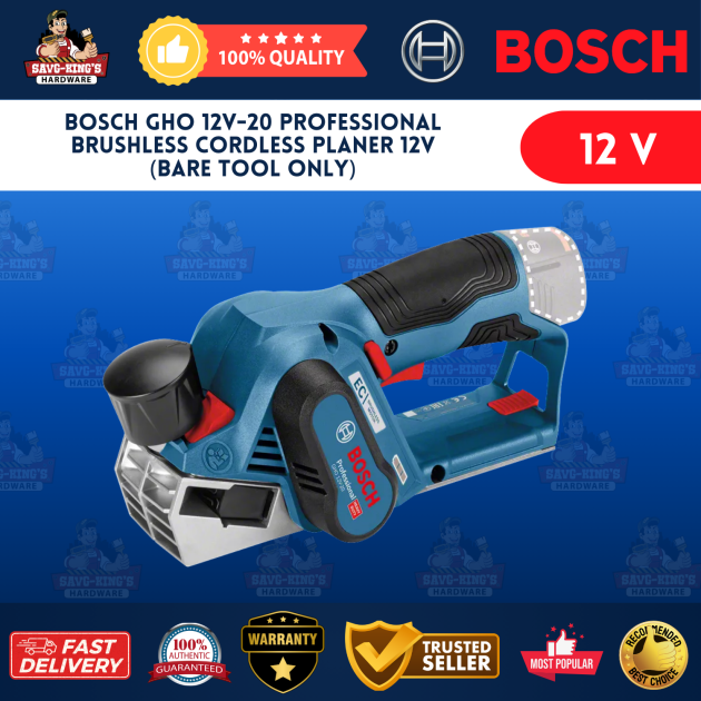 Bosch GHO 12V-20 Professional Brushless Cordless Planer 12V (Bare Tool ...