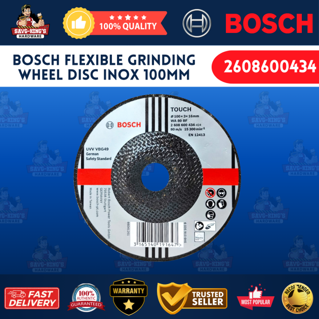 Bosch Flexible Grinding Wheel Disc INOX 100MM (2608600434) SAVG-KING'S ...