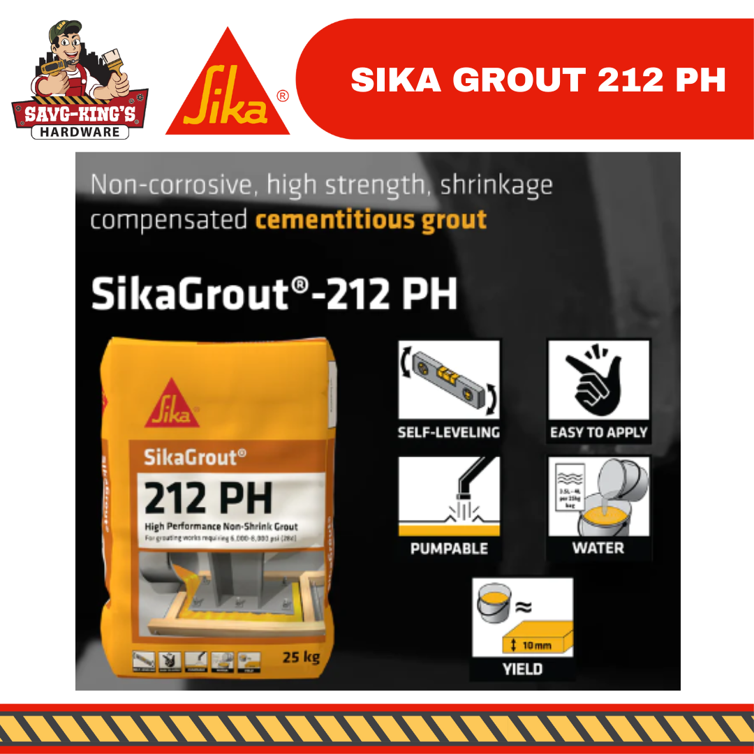 SikaGrout 212 25KG High Strength, Shrinkage Compensated, Cementitious ...